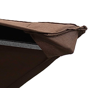 Sunnydaze 10 x 10 Foot Soft-Top Patio Gazebo with Screens and Privacy Walls - Great for Backyard, Garden or Deck - Brown