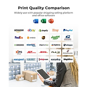 Thermal Direct Shipping Label (Pack of 500 4x6 Fan-Fold Labels), NELKO Thermal Labels for Thermal Printer, Commercial Grade