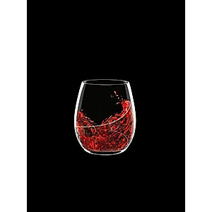 Luigi Bormioli Aero 13.5 oz Stemless Wine Multipurpose Glasses (Set Of 6) : Ultra Clear Glass, Laser Cut Rim, Lead-Free, Elegant Drinking Glassware, Dishwasher Safe, Fine Quality
