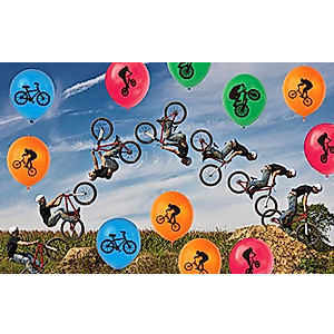 50Ct Bicycle Latex Balloons - BMX Bike Game Birthday Baby Shower Wedding First Birthday Party Supplies Decorations Favors Sports Home Outdoor Decor