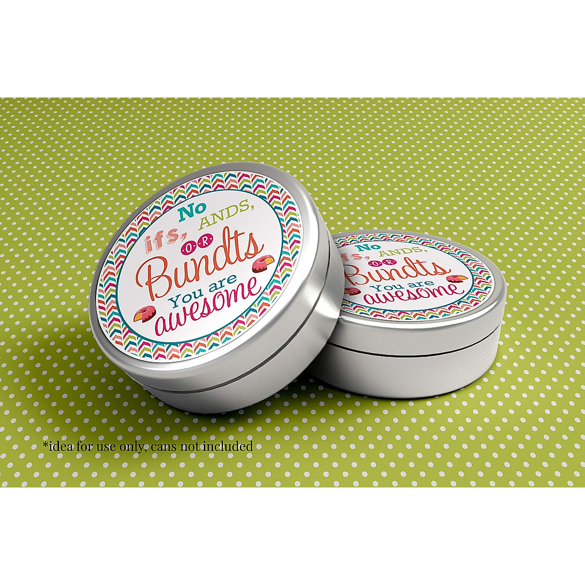 “No IFS, Ands, or Bundts” Teacher, Staff, or Employee Appreciation Thank You Sticker Labels, 40 2" Party Circle Stickers by AmandaCreation, Great for Envelope Seals & Gift Bags…