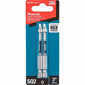 Makita E-01177 Impact XPS™ #2 Square 3" Power Bit, 2/pk