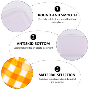 DOITOOL Rectangular Melamine Serving Platter, Melamine Serving Tray for Serving Salad, Pasta, Cheese, Ham, Appetizer