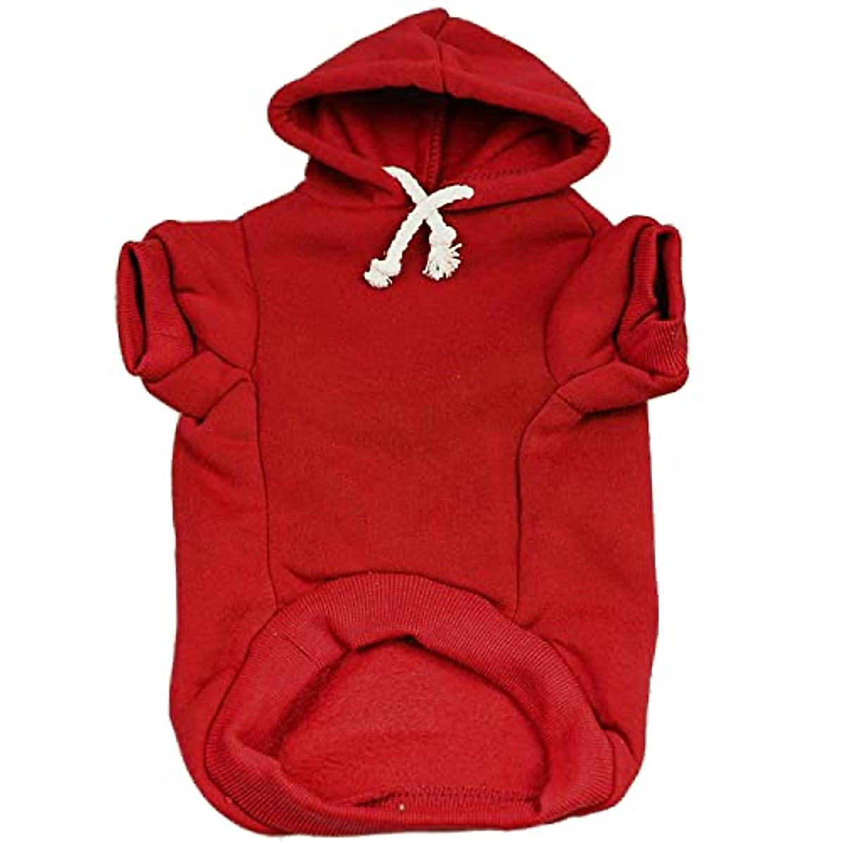 Stealing Hearts & Blasting Farts Valentine's Day Pullover Fleece Lined Dog Hoodie with Leash Hole (Red Hooded Sweatshirt)