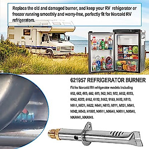 621957 Refrigerator Burner Orifice Assembly Replacement Parts Kit Fit for Norcold N1095, N61X, N62X, N64X, N81X, N82X, N84X Series RV Refrigerator