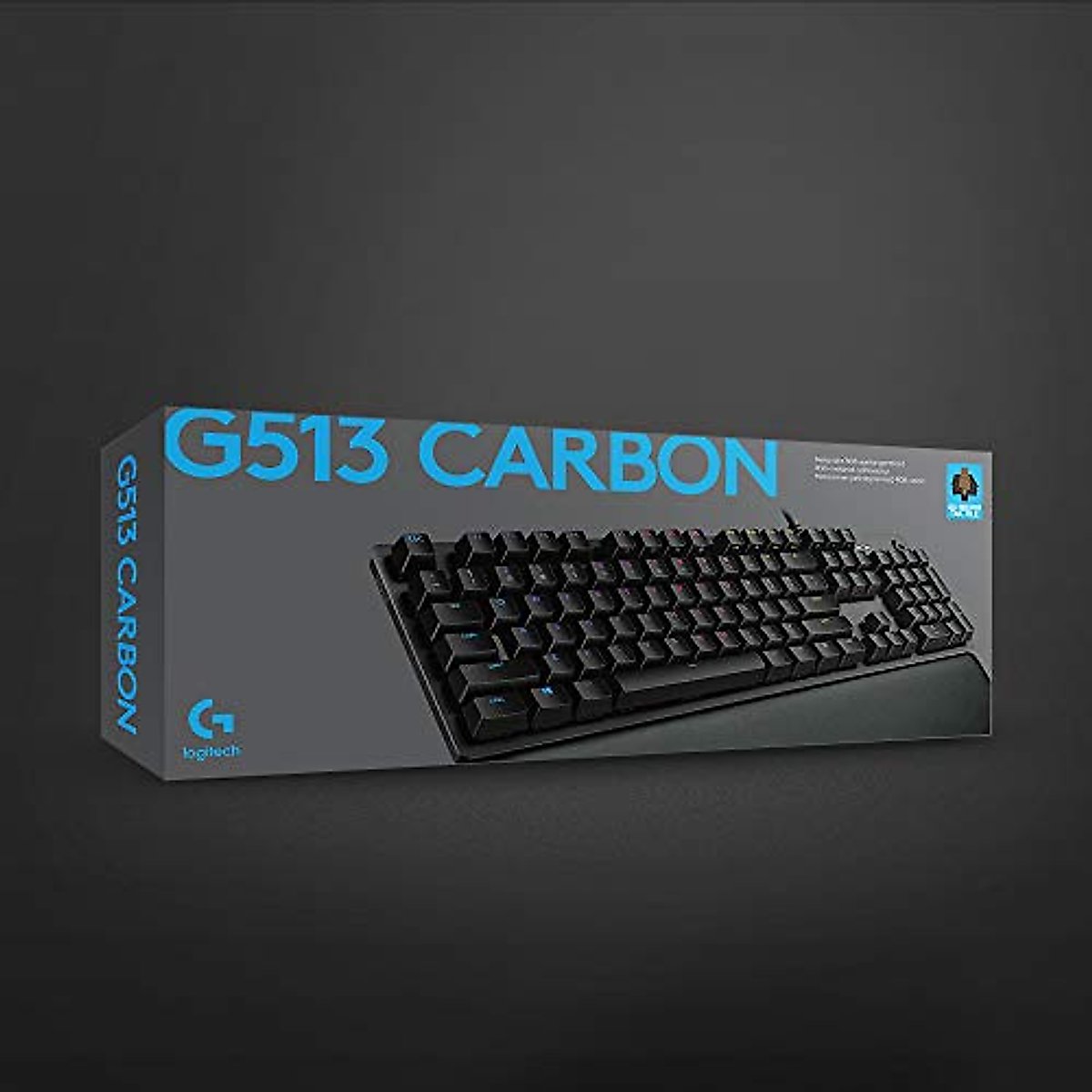 Logitech G513 RGB Backlit Mechanical Gaming Keyboard with GX Blue Clicky Key Switches (Carbon)