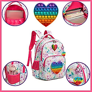ZBAOGTW School Backpacks for Girls,Girls Backpacks with Lunch Box and Pencil Bag,Pink Kids Backpack for School,Travel,Picnic