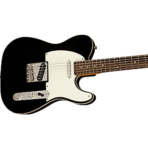 Squier Classic Vibe Baritone Custom Telecaster Electric Guitar, with 2-Year Warranty, Black, Laurel Fingerboard