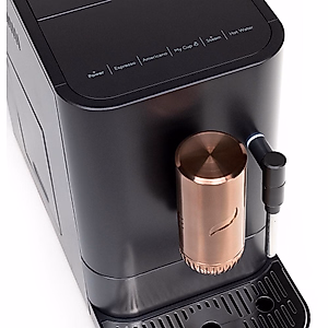 Café Affetto Automatic Espresso Machine + Milk Frother | Built-In & Adjustable Espresso Bean Grinder | One-Touch Brew in 90 Seconds | Matte Black, 1.2 Liter, (C7CEBBS3RD3)