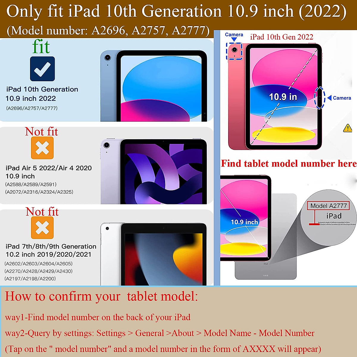 UUcovers for iPad 10th Generation Case 10.9 Inch 2022 with Pencil Holder/Pocket/Band/Embossed Floral Pattern/PU Leather/Soft TPU Wallet Folio Stand Magnetic Shockproof Cover, Brown Peacock Flower