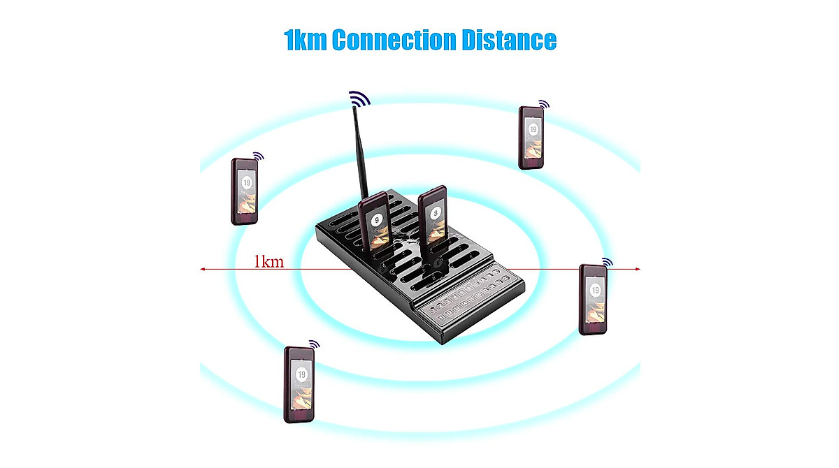 20 Channels Wireless Paging System for Restaurants & More