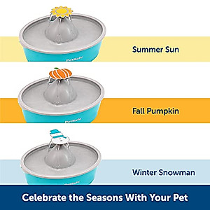 PetSafe Butterfly Fountain Seasonal Toppers 3 Pack - Cat Water Dispenser Accessories - Seasonal Pet Supplies - Includes Sun, Pumpkin, & Snowman Toppers - Celebrate Every Season - Cool & Cute Stuff