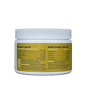 ALZOO Allergy Chews for Dogs, 100% Plant-Based Active Ingredients, Peanut Butter Flavor, 90 Count