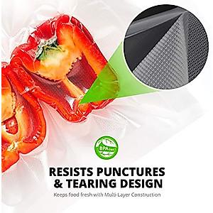 Vacuum Sealer Bags 8"x50' Rolls for Food Saver, Seal a Meal, Sous Vide, Meal Prep, Food Preservation, Vac Storage, BPA Free and Heavy Duty, Commercial Grade Food Sealer Bags