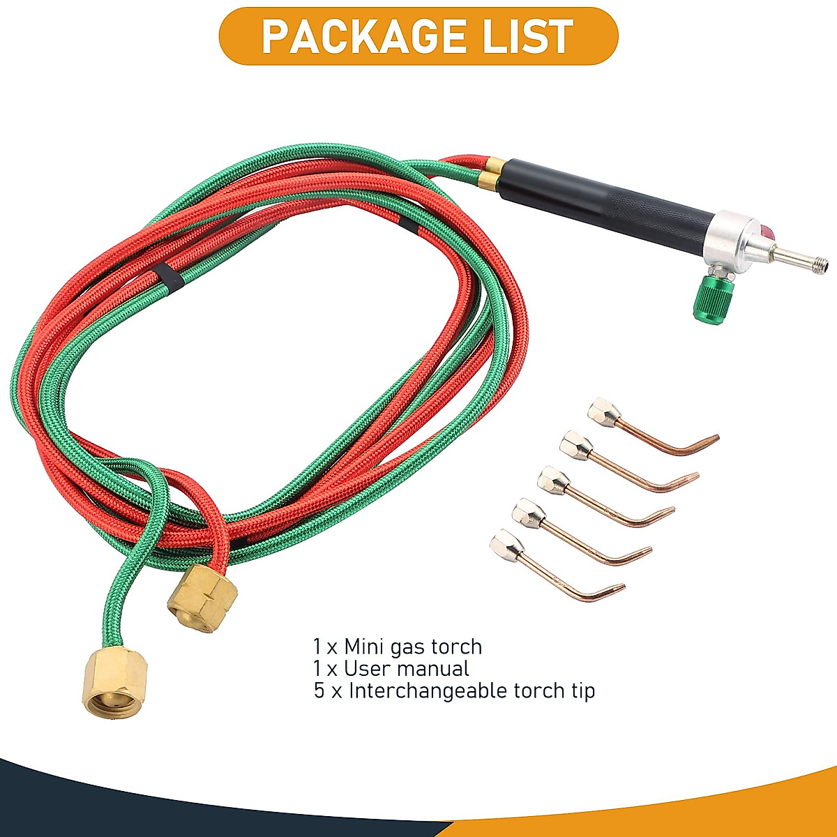 ATPEAM Jewelry Micro Mini Gas Torch Welding Soldering Gun Soldering Torches Soldering kit with 5 Weld tips fit for Oxygen Cylinders, Hoses - Acetylene for Jewelers