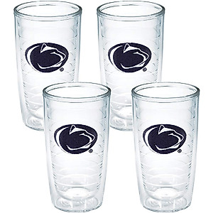 Tervis Made in USA Double Walled Penn State University Nittany Lions Insulated Tumbler Cup Keeps Drinks Cold & Hot, 16oz 4pk, Primary Logo