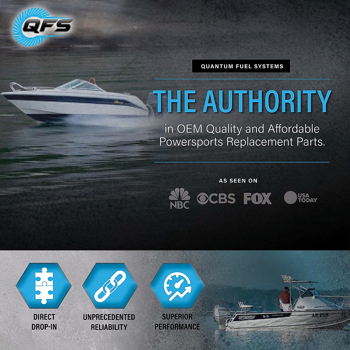 QFS OEM Marine/Outboard Fuel Pump Replacement for Mercury Outboard 30 40 50 60 HP, 2002-2006, OEM 883202T02, 883202A0, 883257T1 with Fuel Pressure Regulator