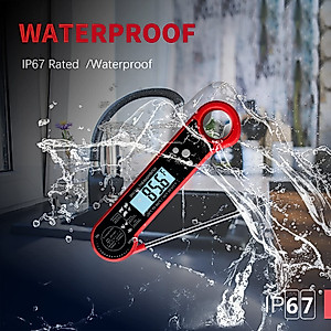 Digital Meat Thermometer Waterproof Instant Read Thermometer for Cooking Fast and Precise Digital Food Thermometer for Grill and BBQ