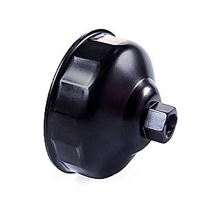 86.4mm 16 Flutes Oil Filter Wrench for BMW With 86mm Cartridge Style Filter Housing Caps, Oil Filter Housing Cap Removal Tool To Change Oil, Oil Filter Socket Wrench Kit For BMW (Black)