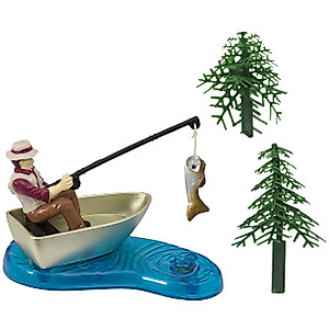 DecoPac Fisherman with Action Fish DecoSet Cake Decoration, 3 Piece Set, (16334)