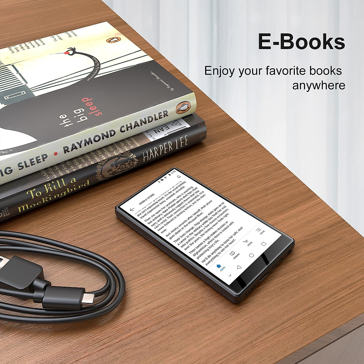 JOLIKE 80GB MP3 Player with Bluetooth and WiFi spotify and Pandora, Android Streaming audiobooks Audible and FM Radio 4.7-inch Touchscreen MP3&MP4 Music Player Kids MP3 Player with USB Support 215GB