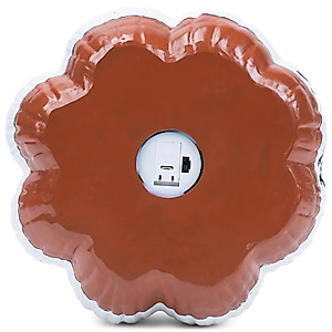 Elanze Designs Thankful White Orange Dip 8 inch Resin Stone Light Up Harvest Pumpkin