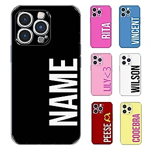 COOZEBRA Custom Personalized Phone Case Design Your Own Photo Phone Case Compatible with Apple iPhone 14 13 12 11 Pro Max Mini X XS XR 6 7 8 Plus SE (Text 1)