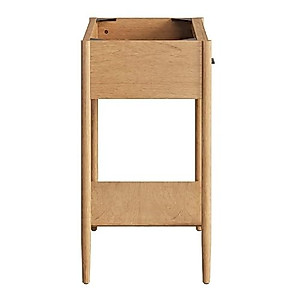 Modway Zaire 30” Mid-Century Bathroom Vanity Cabinet Washstand in Natural, (Sink Basin Not Included), 30 Inches