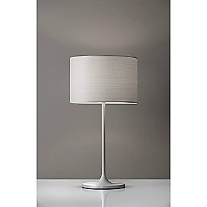 Adesso 6236-02 Oslo Table Lamp, 22.5 in., 60 W Incandescent/13W CFL, White Metal, 1 Table Lamp