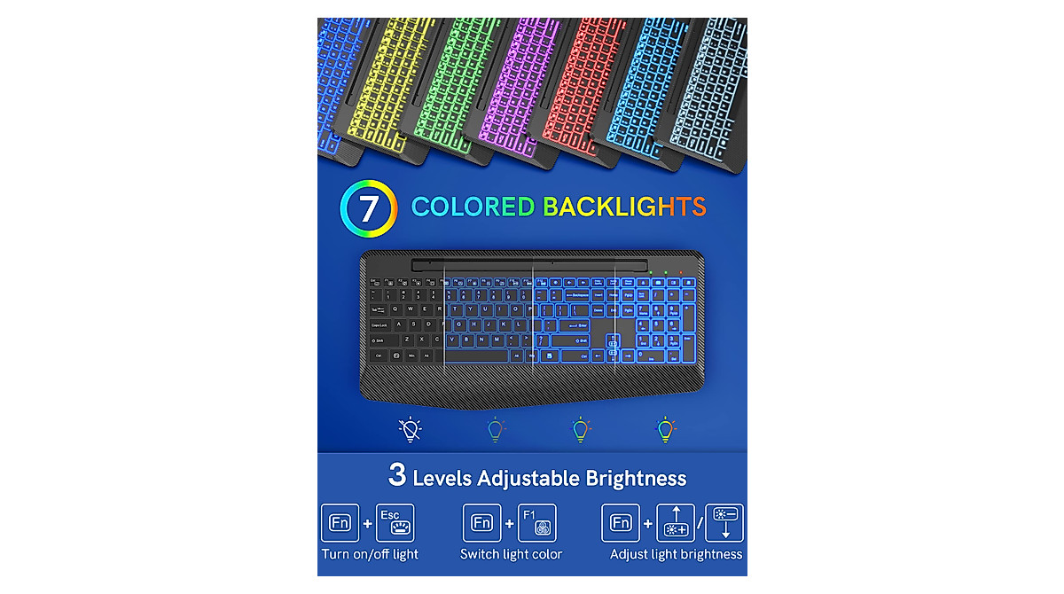 Trueque Wireless Keyboard with Backlit & Ergonomic Comfort