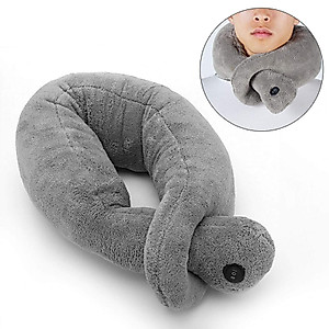Vibrating Massage Pillow Neck Pillow Portable Neck Massage Soft Touch Breathable Neck Cushion Relieve Stress Pillow for Office Home Travel