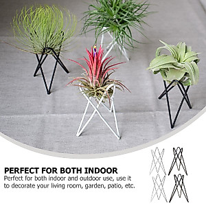 TEHAUX 4pcs Flower Stand Geometric Plant Stand Pots for Outdoor Plants Planters for Indoor Plants Pots for Indoor Plants Modern Plant Stands Tillandsia Stand Wall Mount Air Office Metal