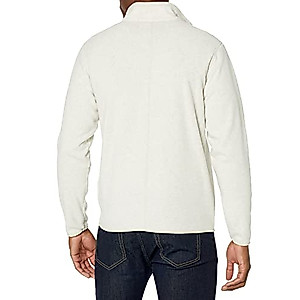 Amazon Essentials Men's Full-Zip Polar Fleece Jacket (Available in Big & Tall), Oatmeal Heather, Large