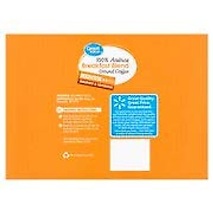 Great Value 100% Arabica Breakfast Blend Coffee Pods, Medium Roast, 96 Count- 0.33 oz each