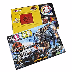 Hasbro Gaming The Game of Life Jurassic Park Edition, Family Board Game for Kids Ages 8 and Up, Inspired by The Original Hit Movie