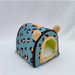 Petyoung Guinea Pig Hideout Hamster Bed Rabbit House Cave Accessories, Small Animals Cozy Hide-Out for Bunny Hedgehog Ferret Chinchilla