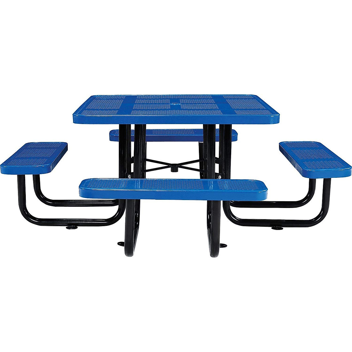 Global Industrial 46" Perforated Square Picnic Table, Blue