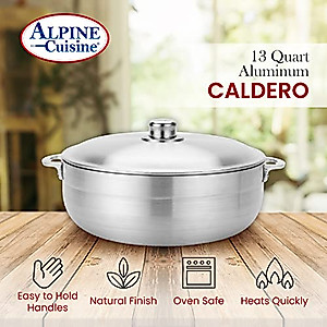 Aramco Alpine Gourmet Caldero, 13-Quart, Silver