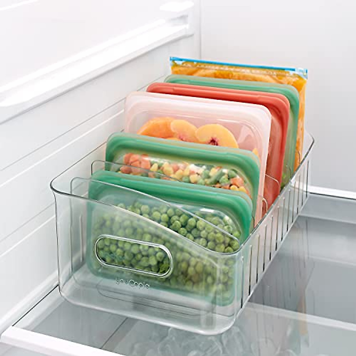 YouCopia FreezeUp Freezer Bin 15", Fridge Organizer with Storage, BPA-Free Food-Safe Container