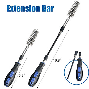 Sutekus Wire Brush Set Bore Cleaning Brush Set with 1/4 Inch Hex Shank Assorted Cleaning Brushes for Power Drill Impact Driver