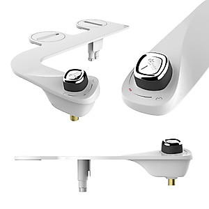 Bio Bidet by Bemis SlimEdge Freshwater Bidet Attachment for Toilet, White, Non Electric, Easy Install