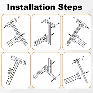 Yousoontic Adjustable Bed Headboard Brackets Footboard Attachment for Bed Frame Headboard Extenders Bed Frame to Attach Headboard for Metal Bed Frame to Fit Many Size Beds