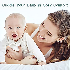 Zenssia Organic Cotton Baby Blanket Warm, Breathable and Super Soft Quilted Toddler Blanket for Boys and Girls - Thermal Crib Blanket Thick and Light Weight 39''x47'' Large - Gray