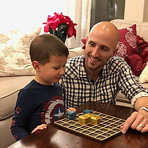 Project Genius: Deblockle- The Game of Tips and Turns, 2 Player Strategy Game, Game for Families and Adults, Ages 8+, Solid Wood Based Board and Blocks