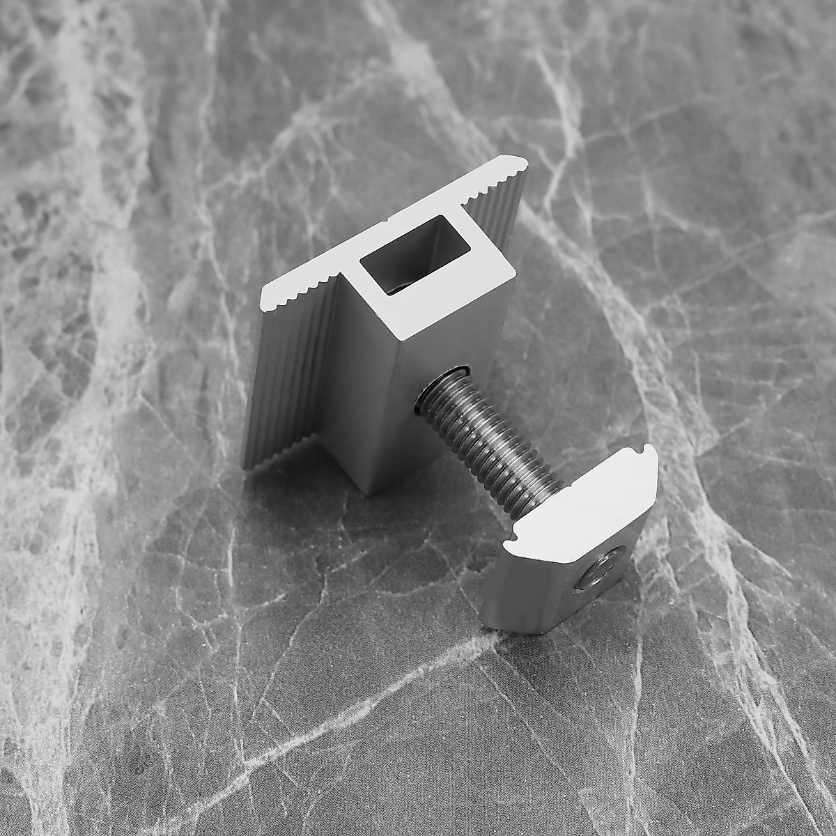 Create idea 6PCS PV Photovoltaic Solar Trapezoidal Mounting Brackets 30mm Solar Panel Clamps Aluminium Centre Clamps for RV Flat Roof Ship Ground Garage RV Flat Surface