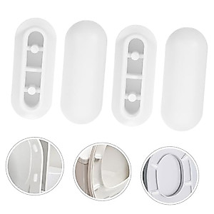 Veemoon 8pcs Toilet Seat Cover Bidet Toilet Seat Buffers Bumpers for Toilet Seat Toilet Seat Bumper for Bathroom Toilet Seat Bumper Replacement Kit Toilet Bumpers for Seat White Ldpe