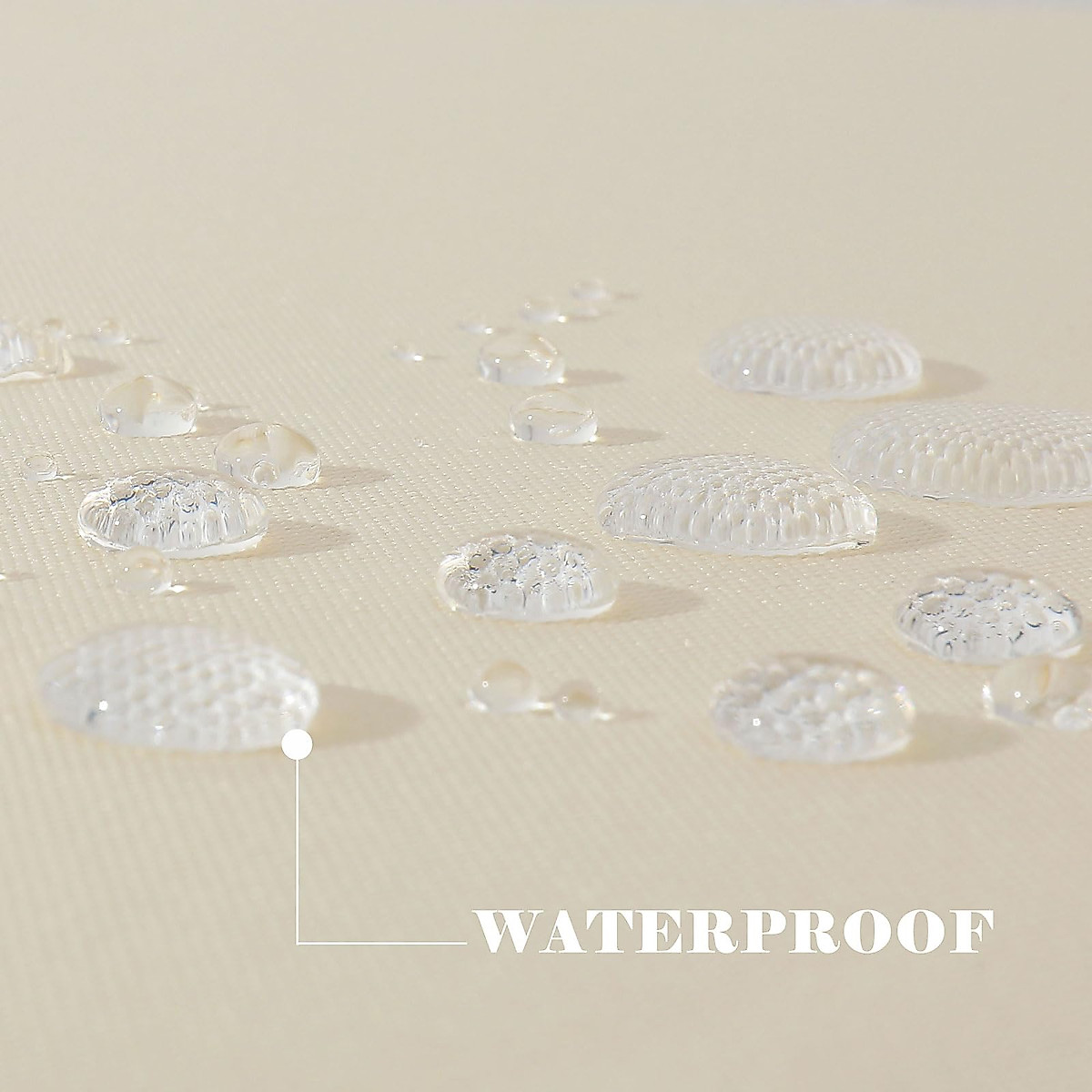 Topotdor Outdoor Seat Cushions for Patio Furniture,Waterproof Outdoor Deep Seat Cushion and Back Cushion Washable Removable Cover with Adjustable Straps for Chair Sofa Couch,24"x24" Beige