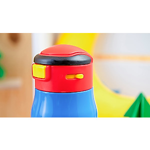 Zak Designs Marvel Spidey And His Amazing Friends Vacuum Insulated Stainless Steel Kids Mesa Water Bottle with Flip-Up Straw and Locking Spout Cover, Durable Cup for Sports or Travel (13.5oz, 18/8 SS)