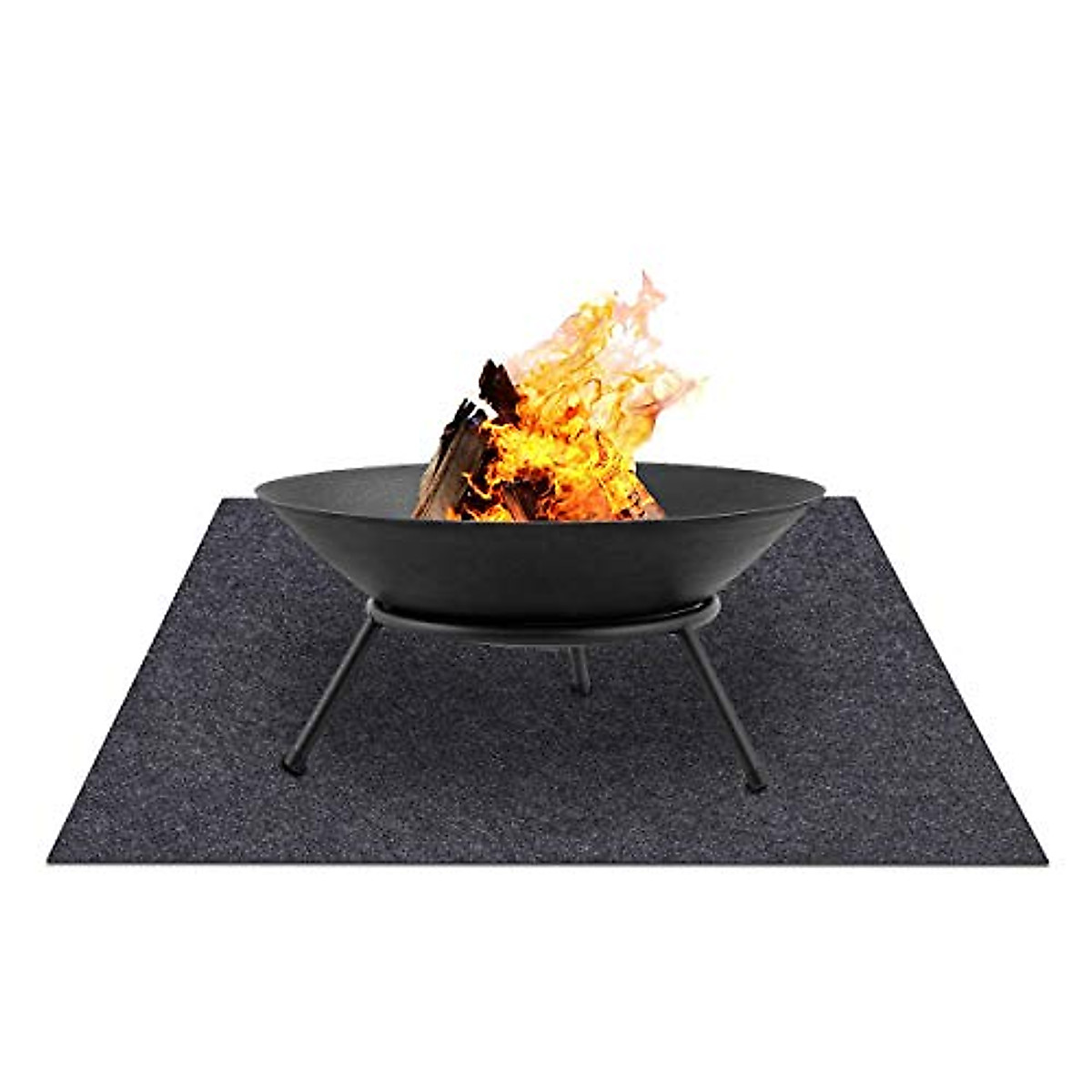 Fire Pit Mat—Stove fire mat，Retardant | Heat Resistant，Ember Mat and Grill mat，Absorbent Material， Protect Your Deck, Terrace, Lawn or Campground from Embers，Waterproof Backing，Washable (36"×36")
