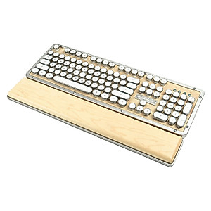Azio Retro Classic Bluetooth (Maple) - Wireless/USB Wired Maple Wood Vintage Backlit Mechanical Keyboard for PC/Mac (MK-RETRO-BT-W-02-US)